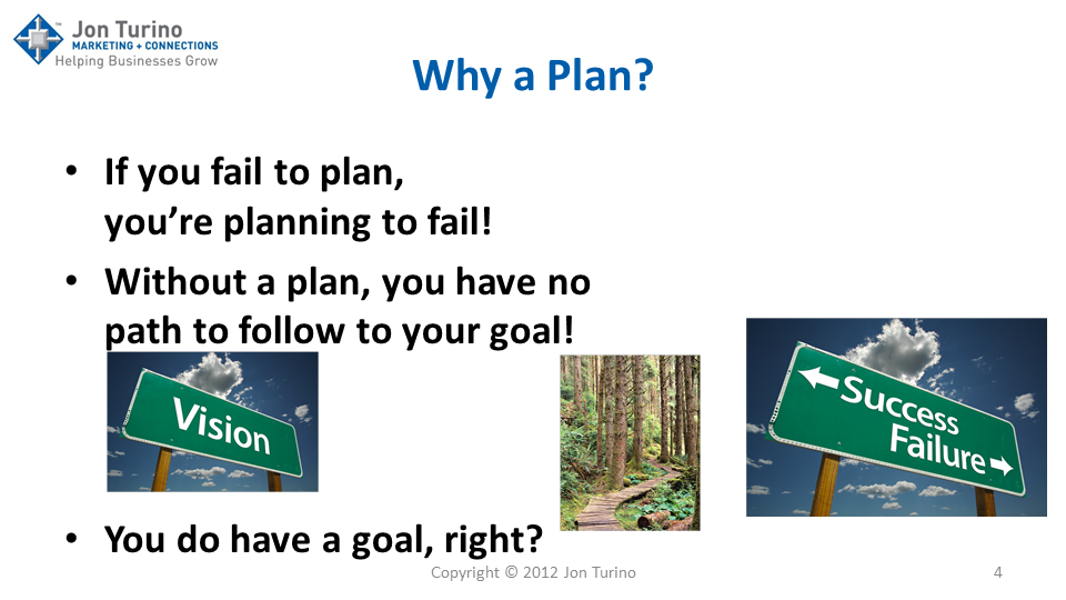 Why Have A Marketing Plan Jon Turino Minister